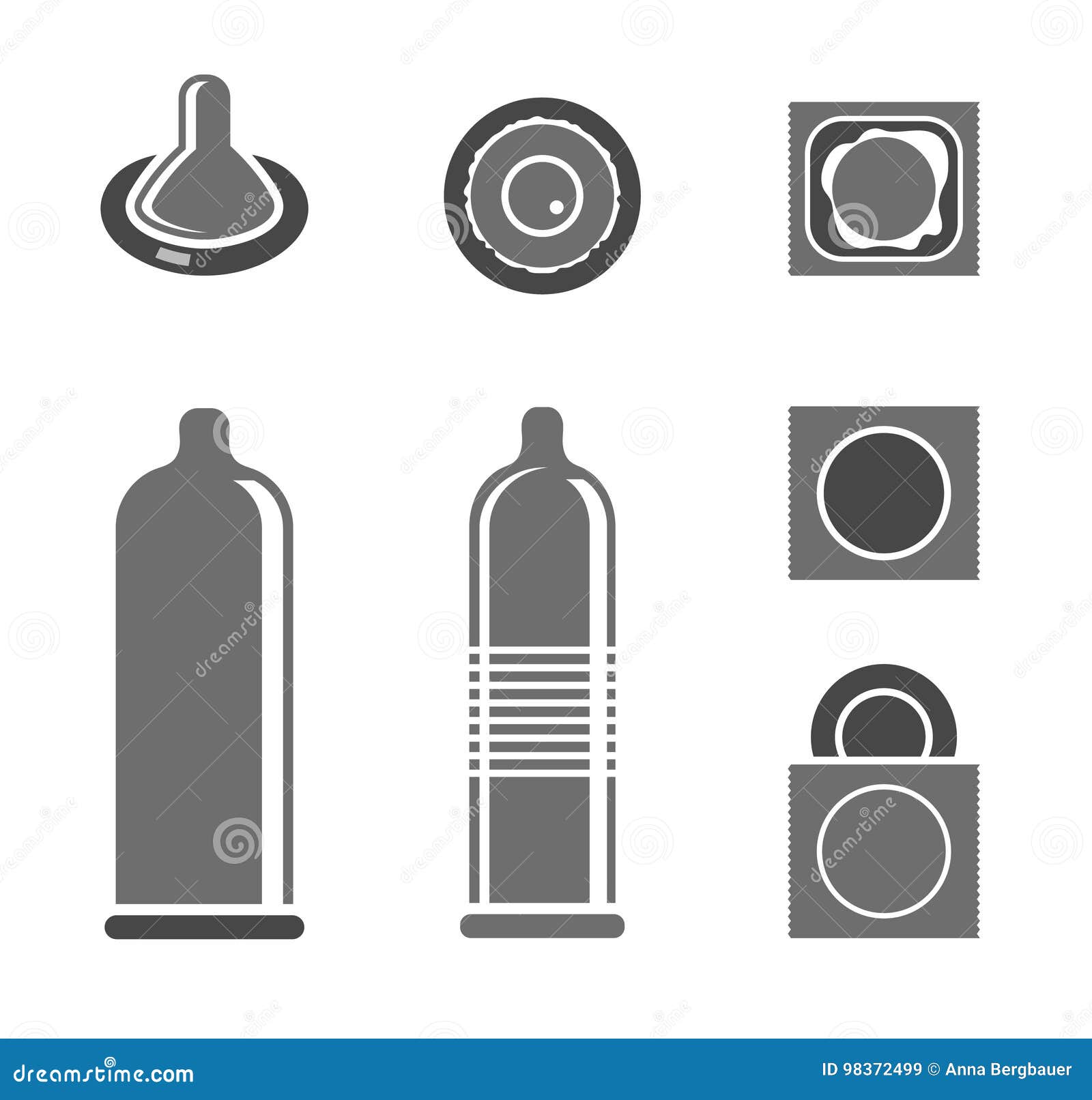 Vektor-Kondom-Piktogramme vektor abbildung. Illustration von ...