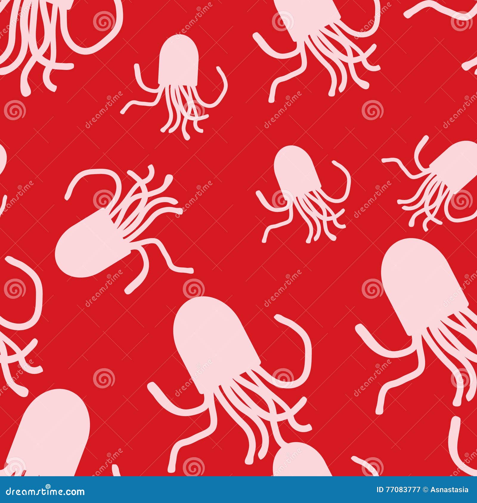 Vektor-Krakenmuster Rot Und Rosa Vektor Abbildung - Illustration von ...