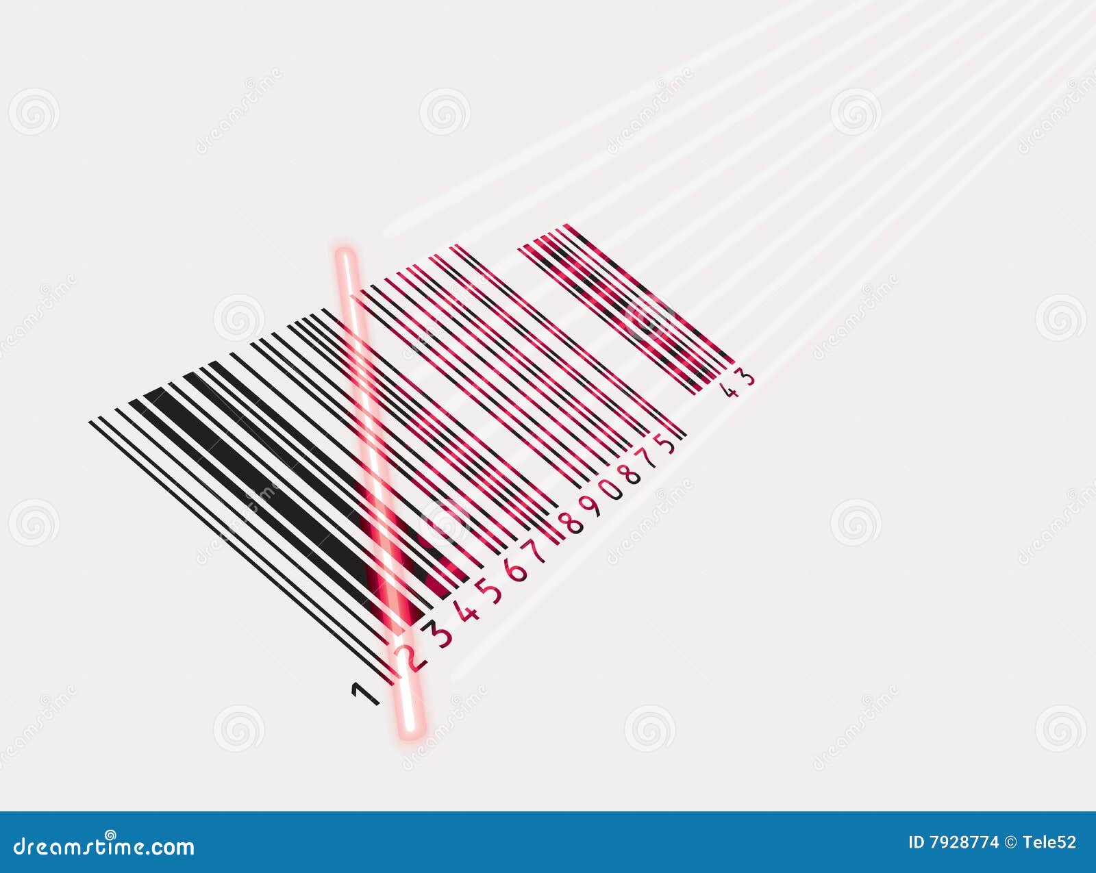 Vektor. Laserstrahl- Und Barcode Vektor Abbildung - Illustration von ...