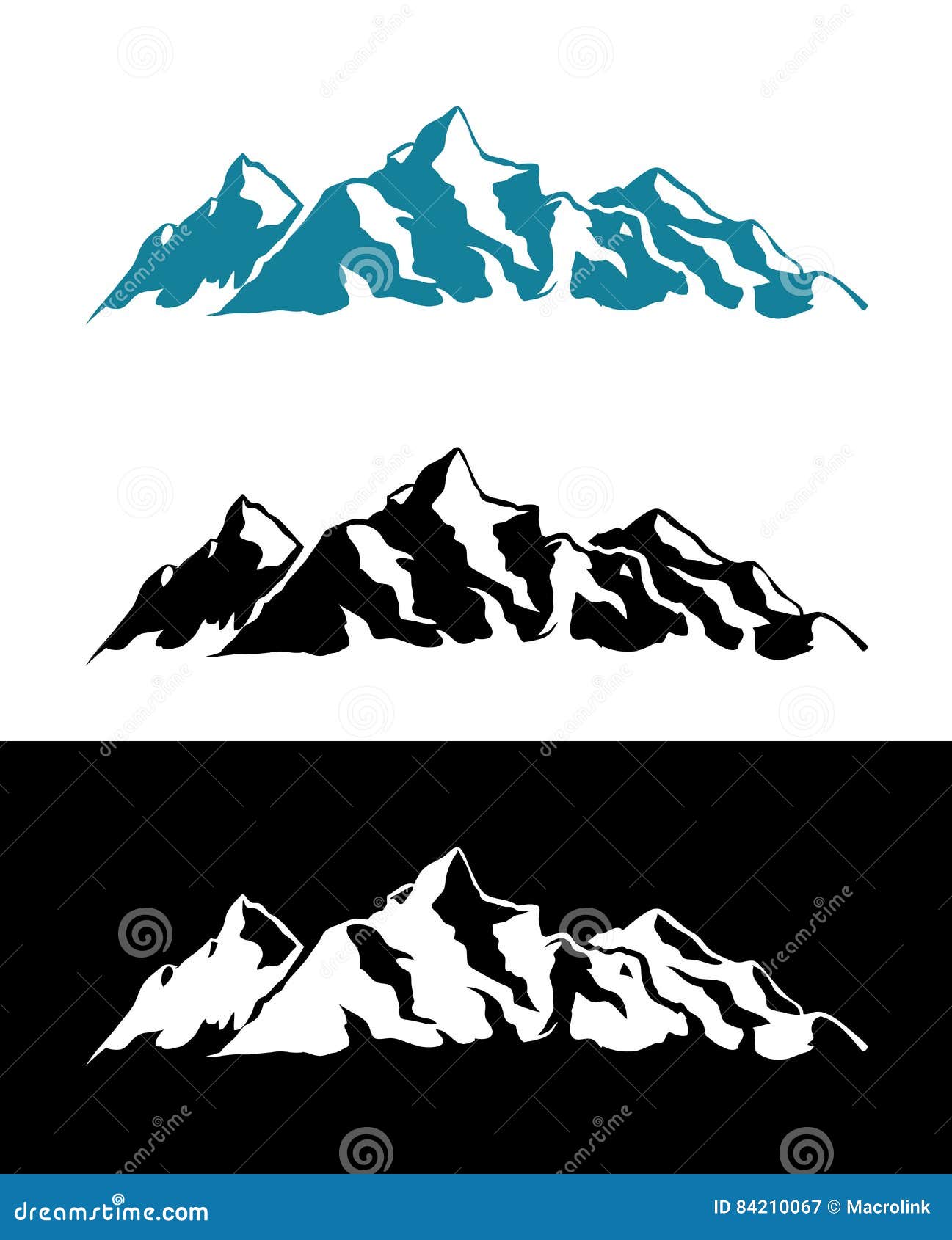 Vektor-Logo Von Alpen-Bergen Vektor Abbildung - Illustration von ...