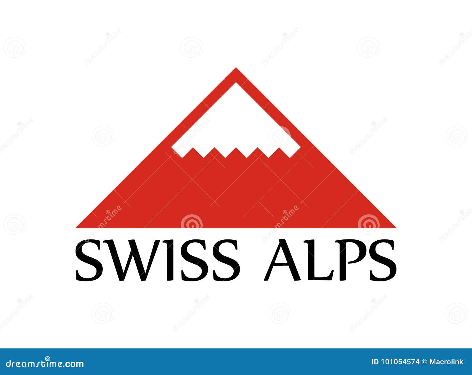 Vektor-Logo Von Schweizer Alpen Vektor Abbildung - Illustration von ...