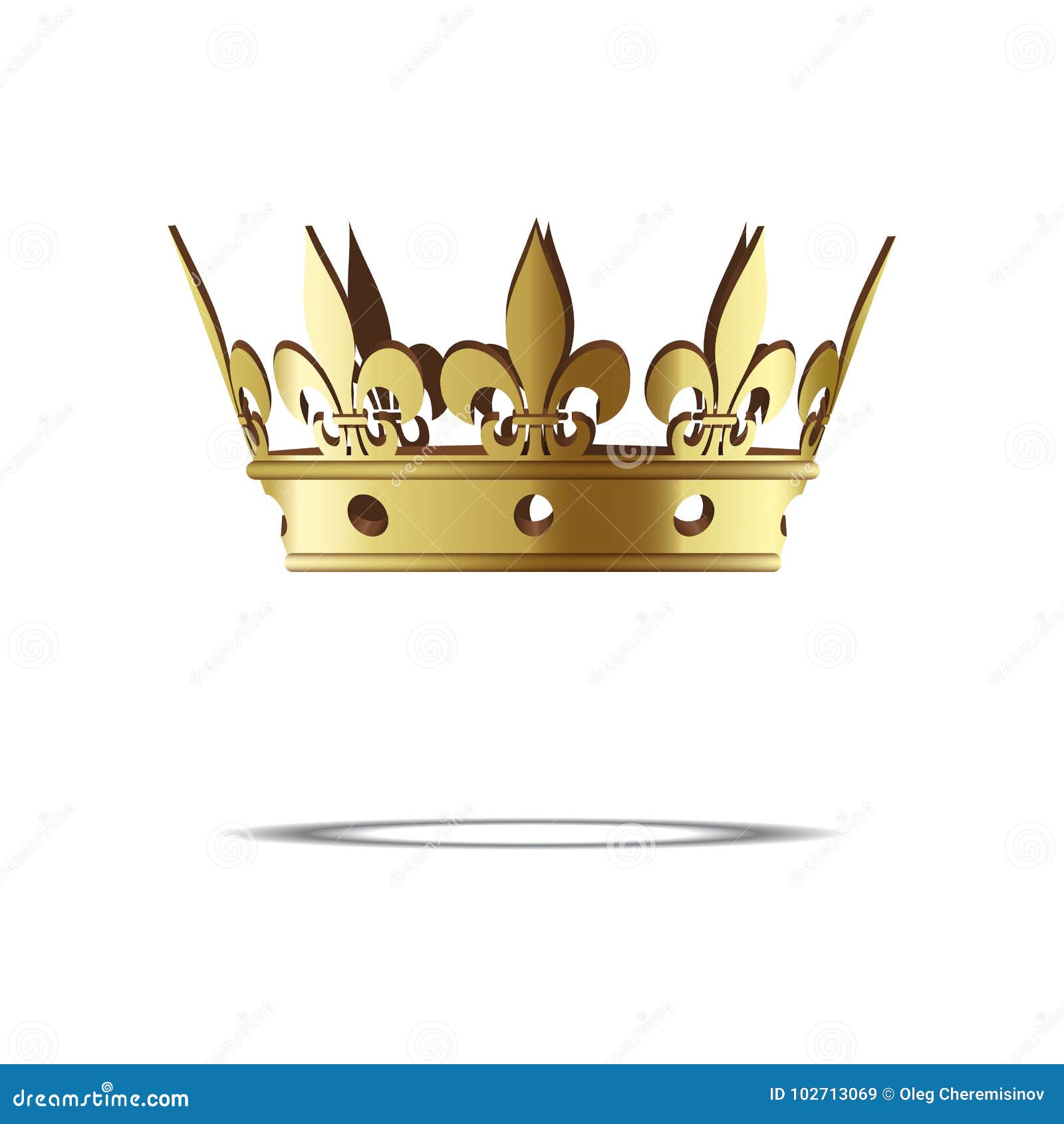 Vektor Lokalisierte Goldene Krone Vektor Abbildung - Illustration von ...