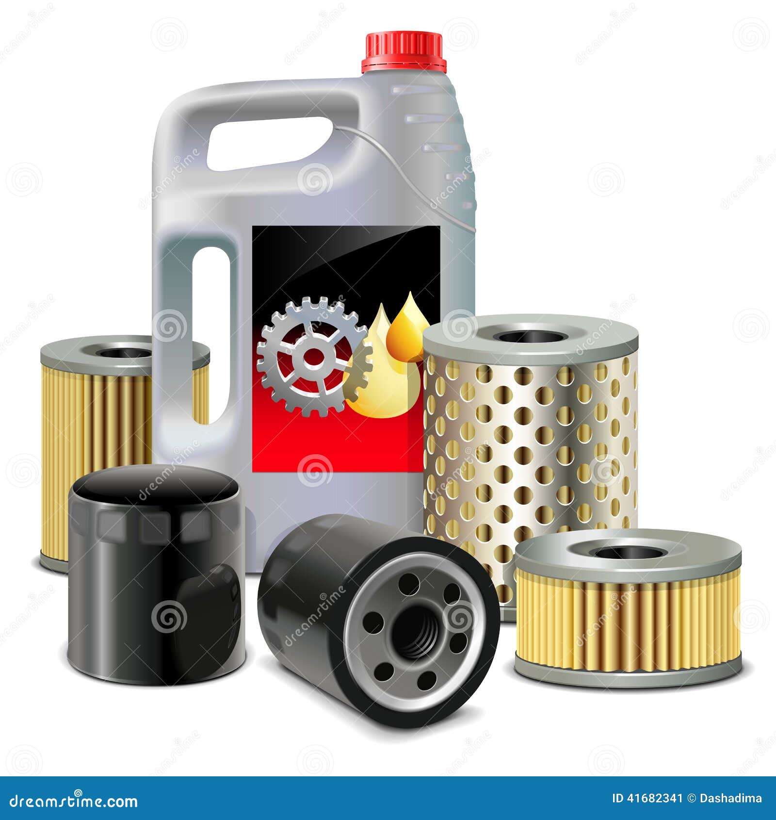 Vektor-Motoröl und Filter vektor abbildung. Illustration von filter ...