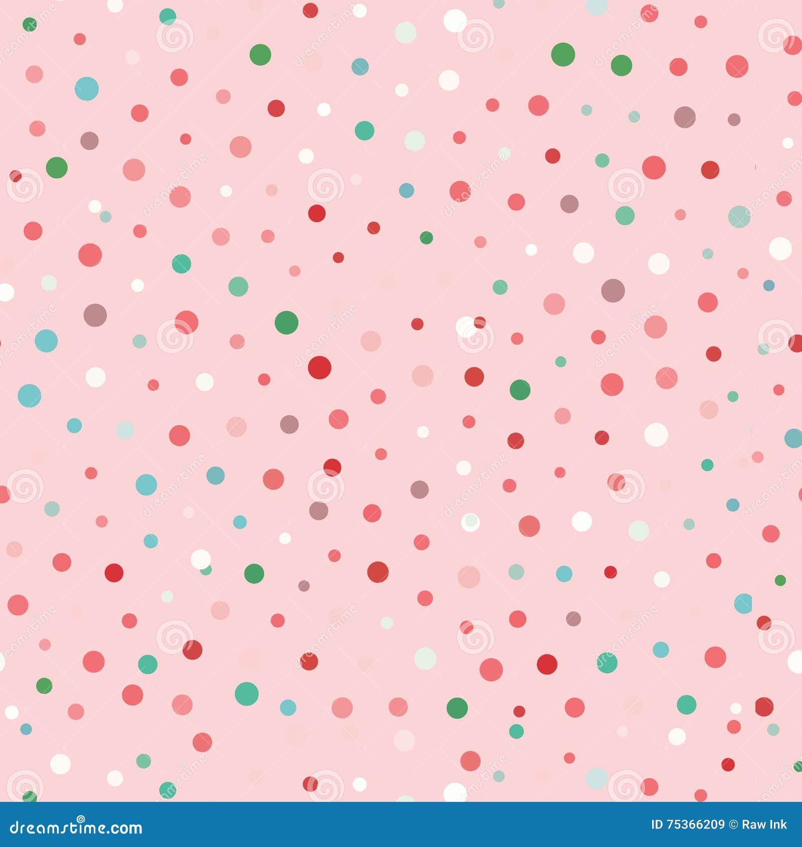Vektor-nahtloses Muster-auf Lager Nette Rosa Bunte Punkte Vektor ...