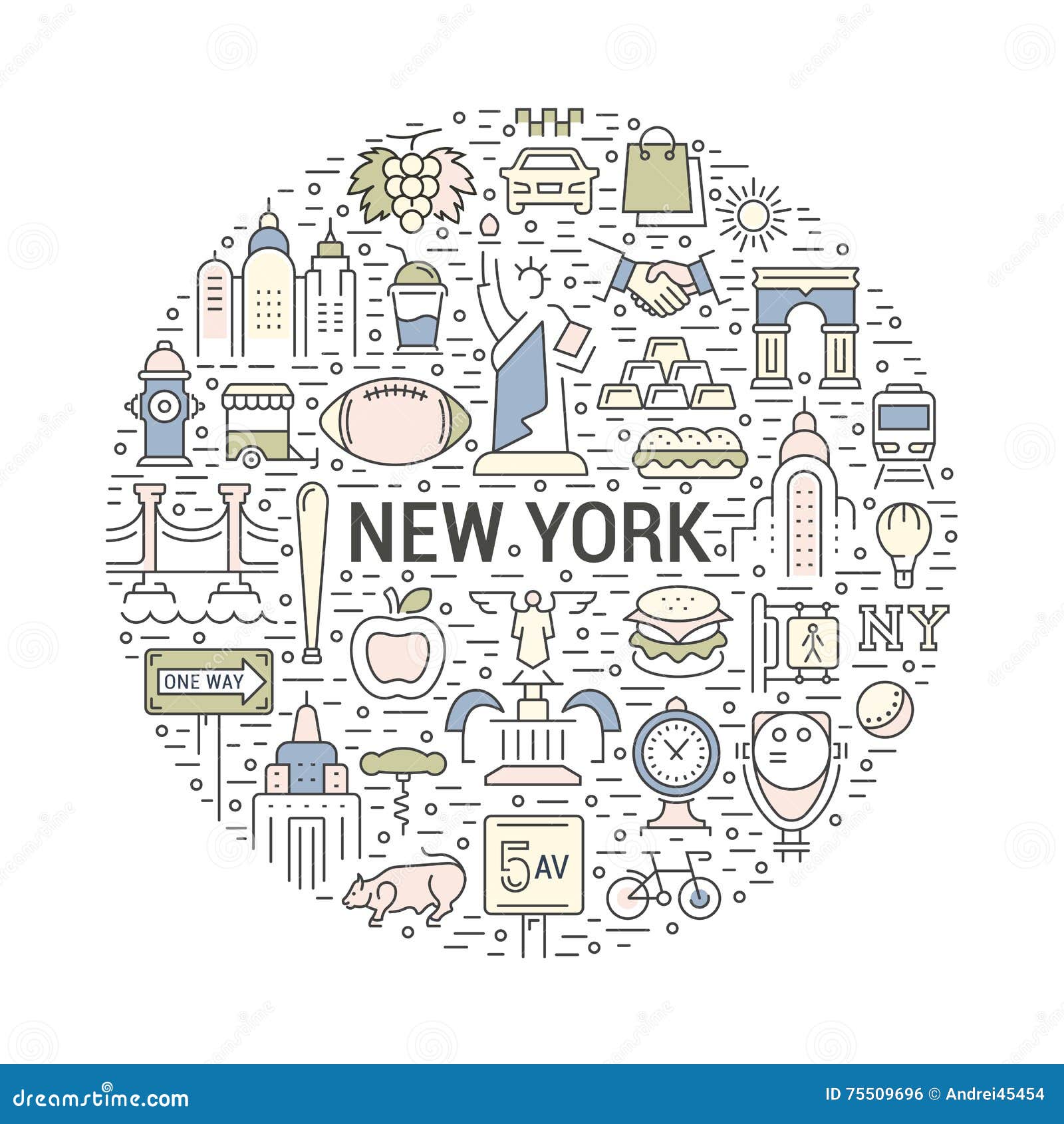 Vektor-Netz-Fahne Oder Emblem New York Stock Abbildung - Illustration ...