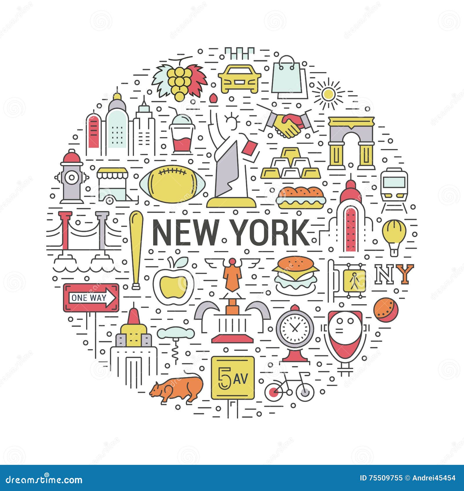 Vektor-Netz-Fahne Oder Emblem New York Stock Abbildung - Illustration ...