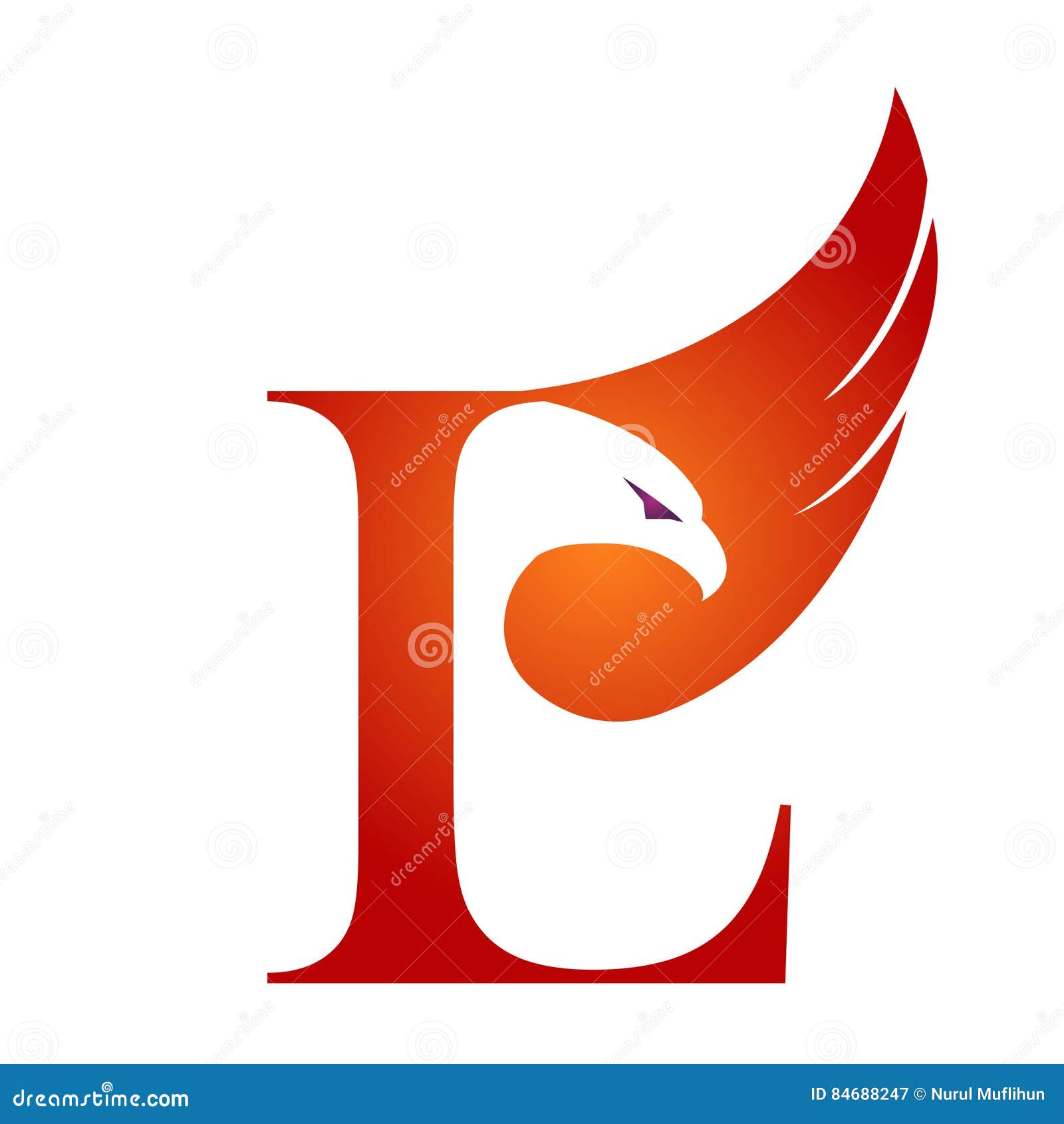 Vektor Orange Hawk Initial L Logo Vektor Abbildung - Illustration von ...