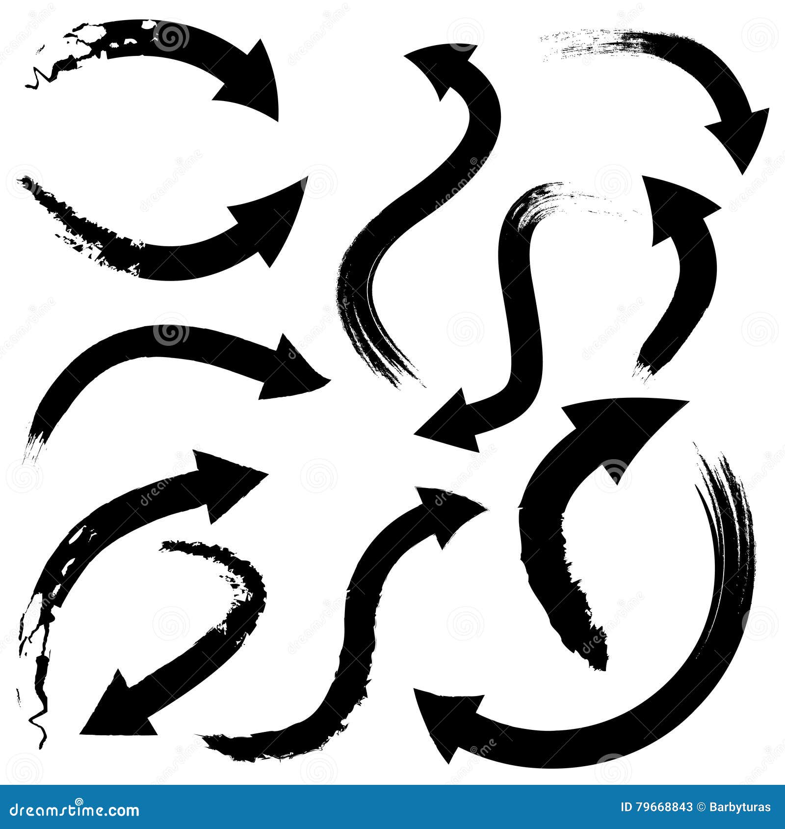 Vektor-Pfeile Lokalisiert Pinsel Stock Abbildung - Illustration von ...