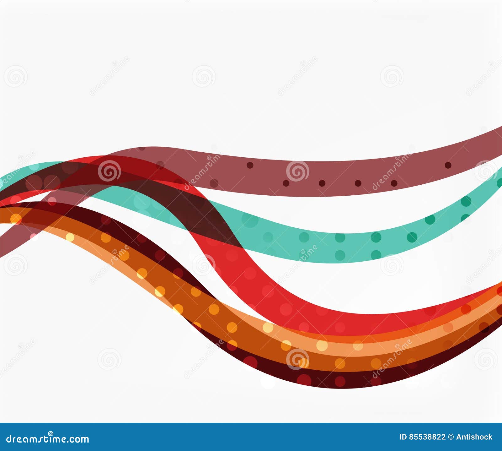 Vektor Punktierte Kurvenwellen Vektor Abbildung - Illustration von ...