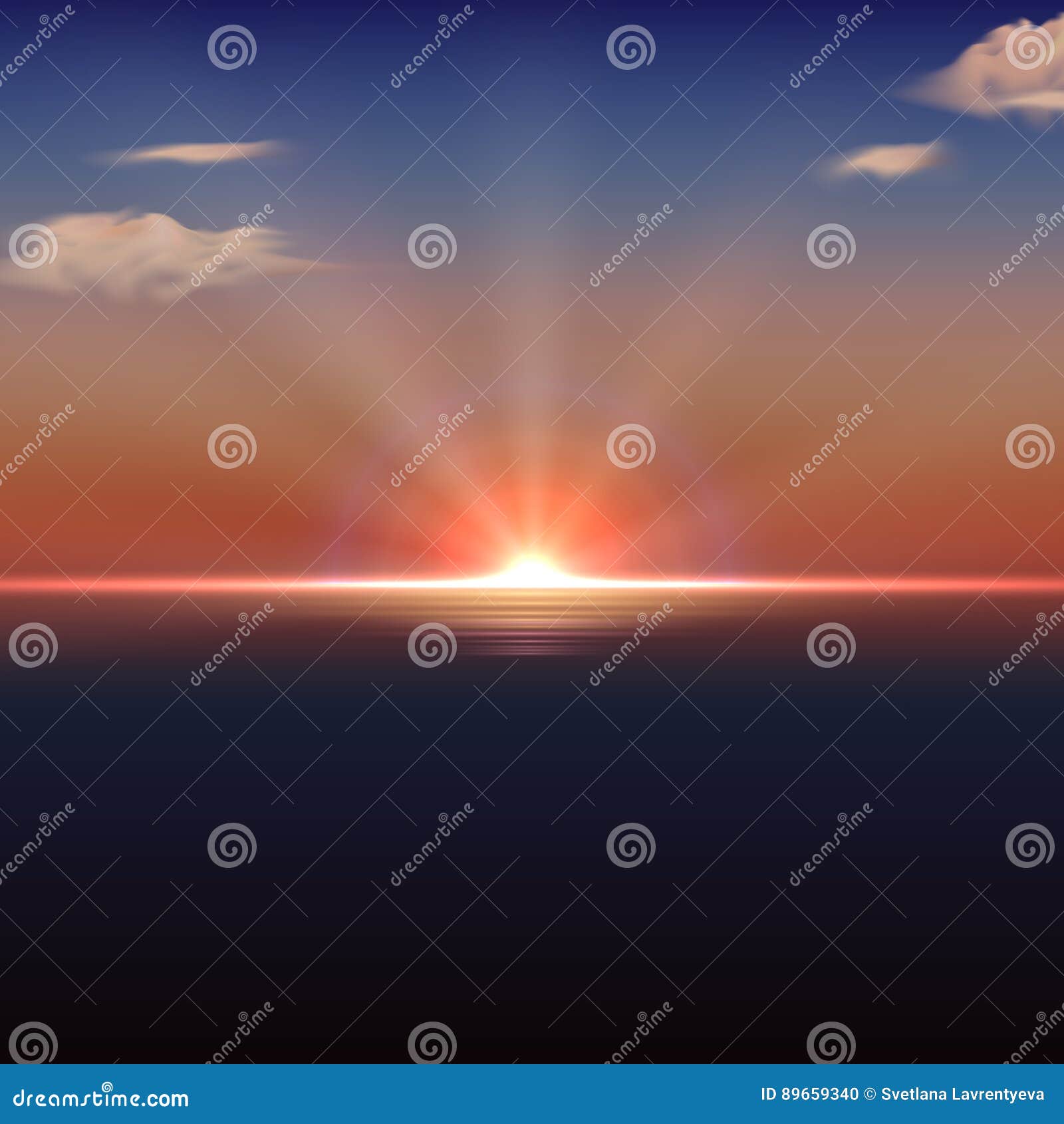 Vektor Sol Och Moln I Himlen Vektor Illustrationer - Illustration av ...