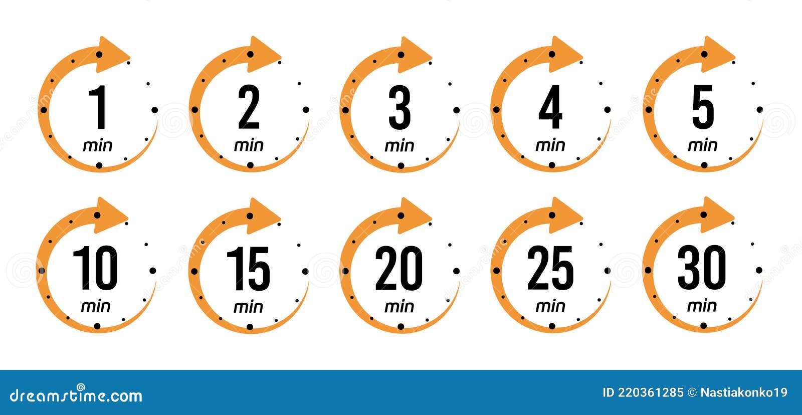 Vektor-Timer Einfache Wechselzeit Alle Eine Minute. Vektor Abbildung ...