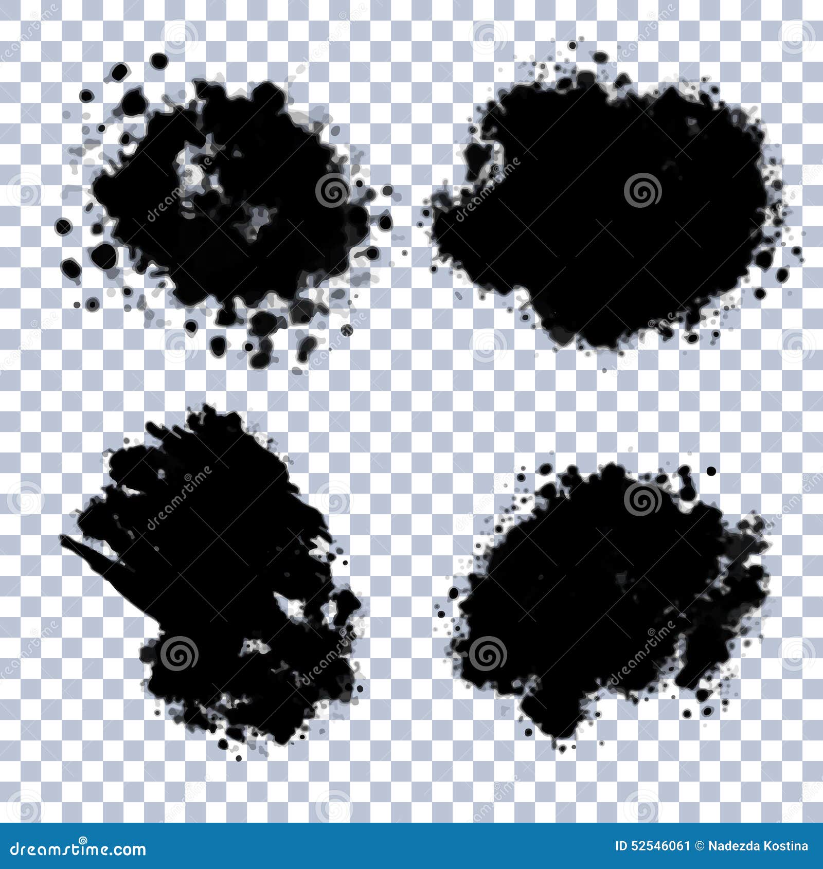 Vektor-transparente Flecken Eingestellt Vektor Abbildung - Illustration ...
