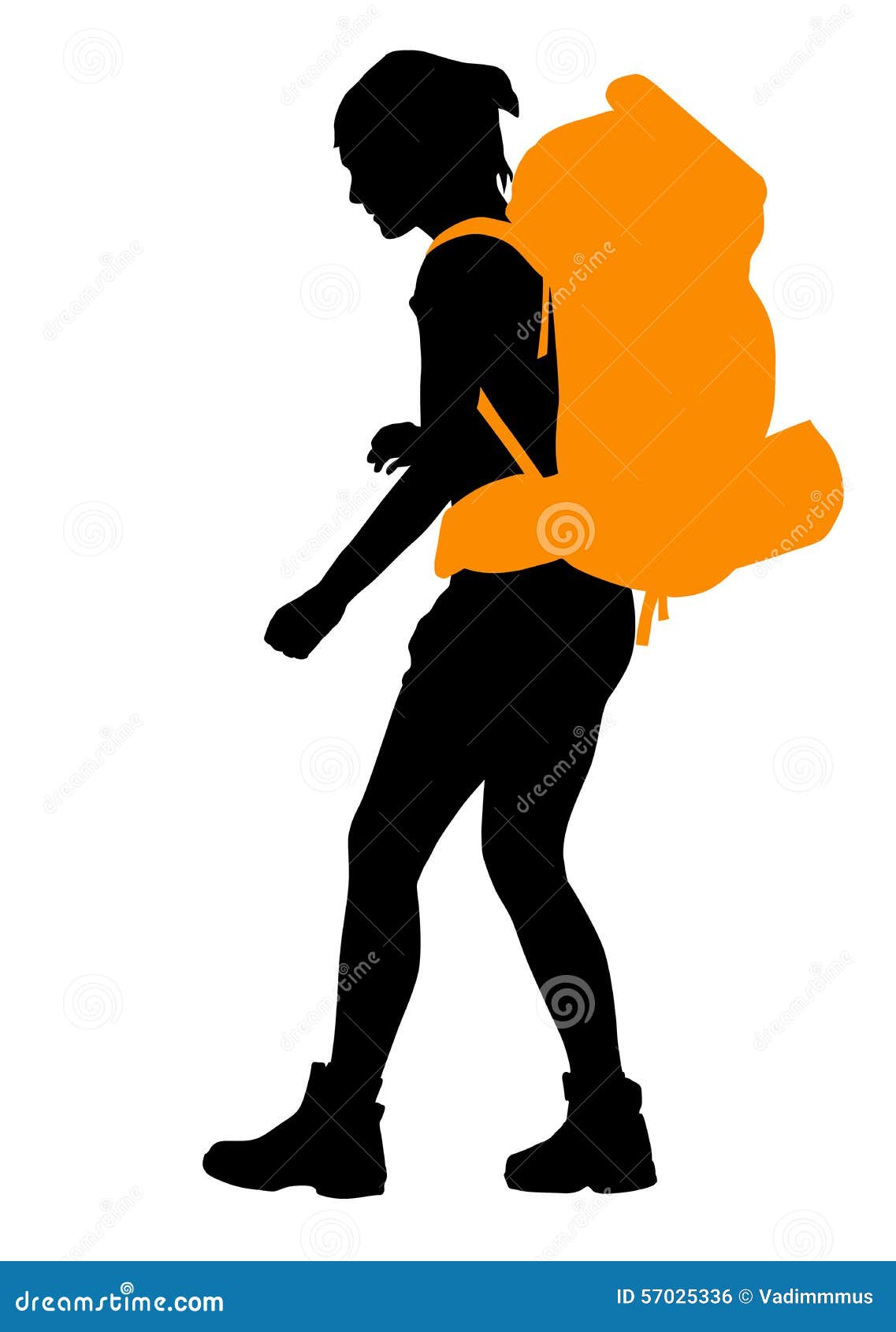 Vektor-Wanderer vektor abbildung. Illustration von kunst - 57025336