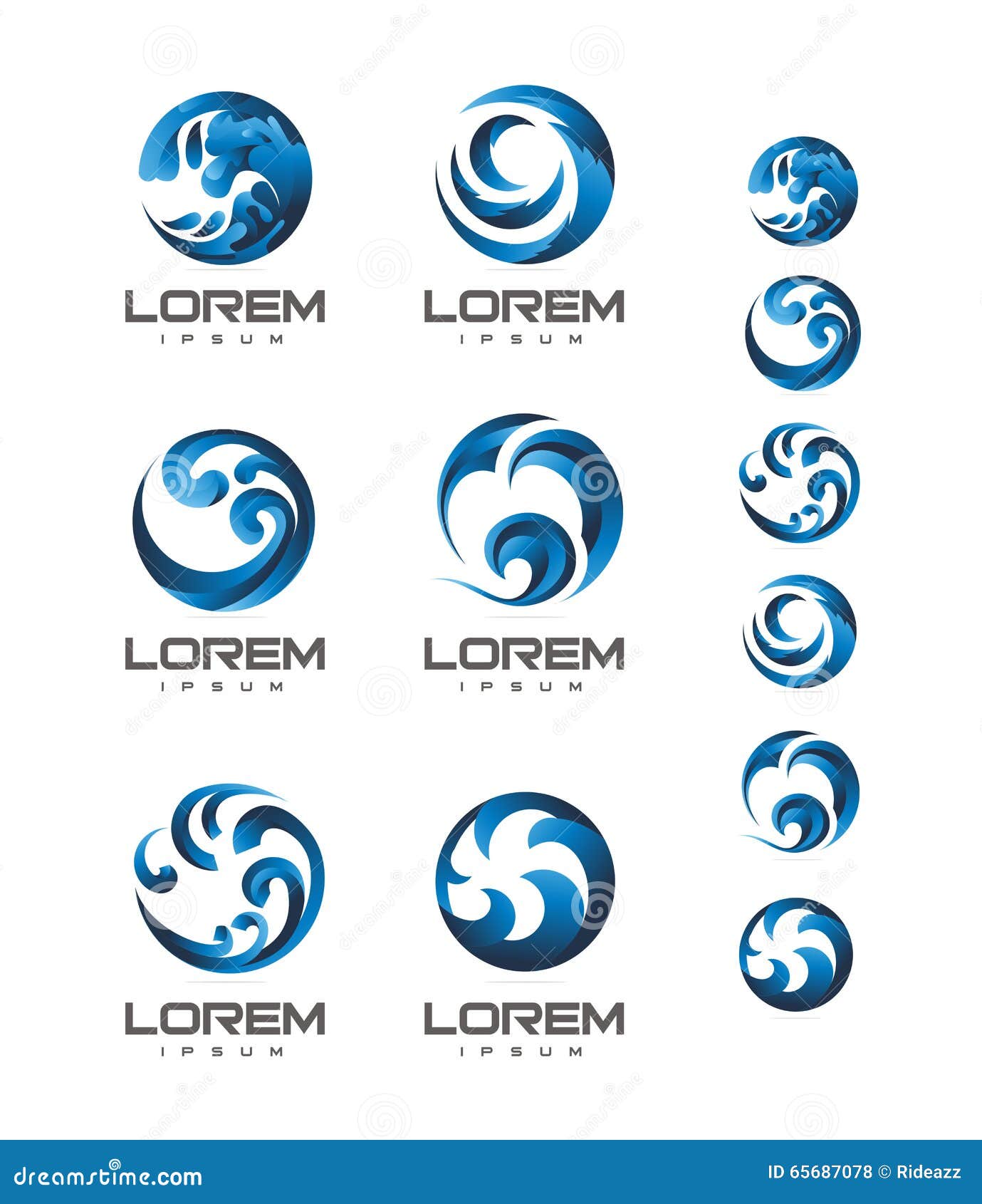 VEKTOR: WELLEN-STRAND-REISE-LOGO-DESIGN Vektor Abbildung - Illustration ...