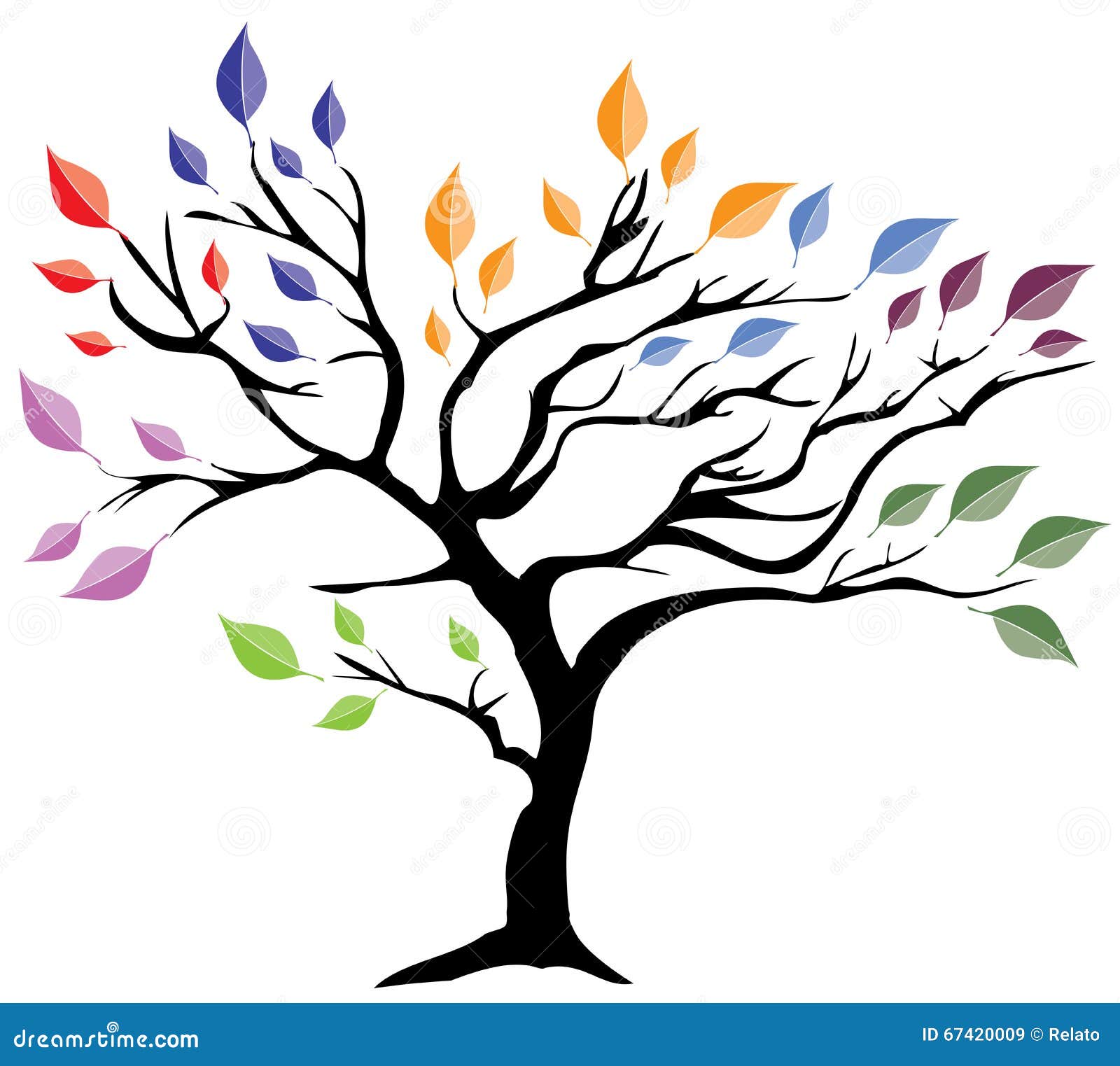 Vektorabstrakter Baum vektor abbildung. Illustration von organisch ...