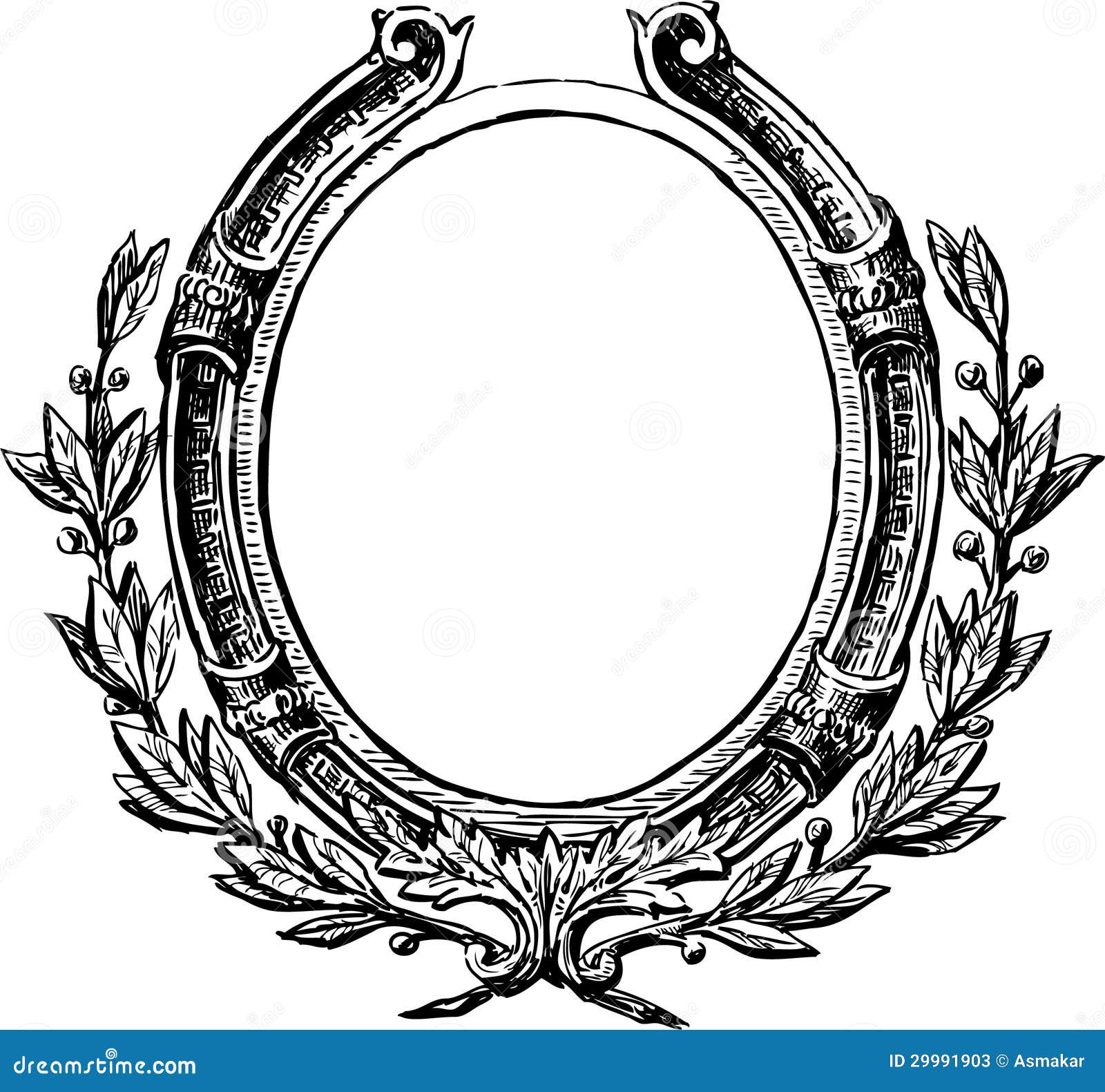 Dekorativer runder Rahmen vektor abbildung. Illustration von feld ...