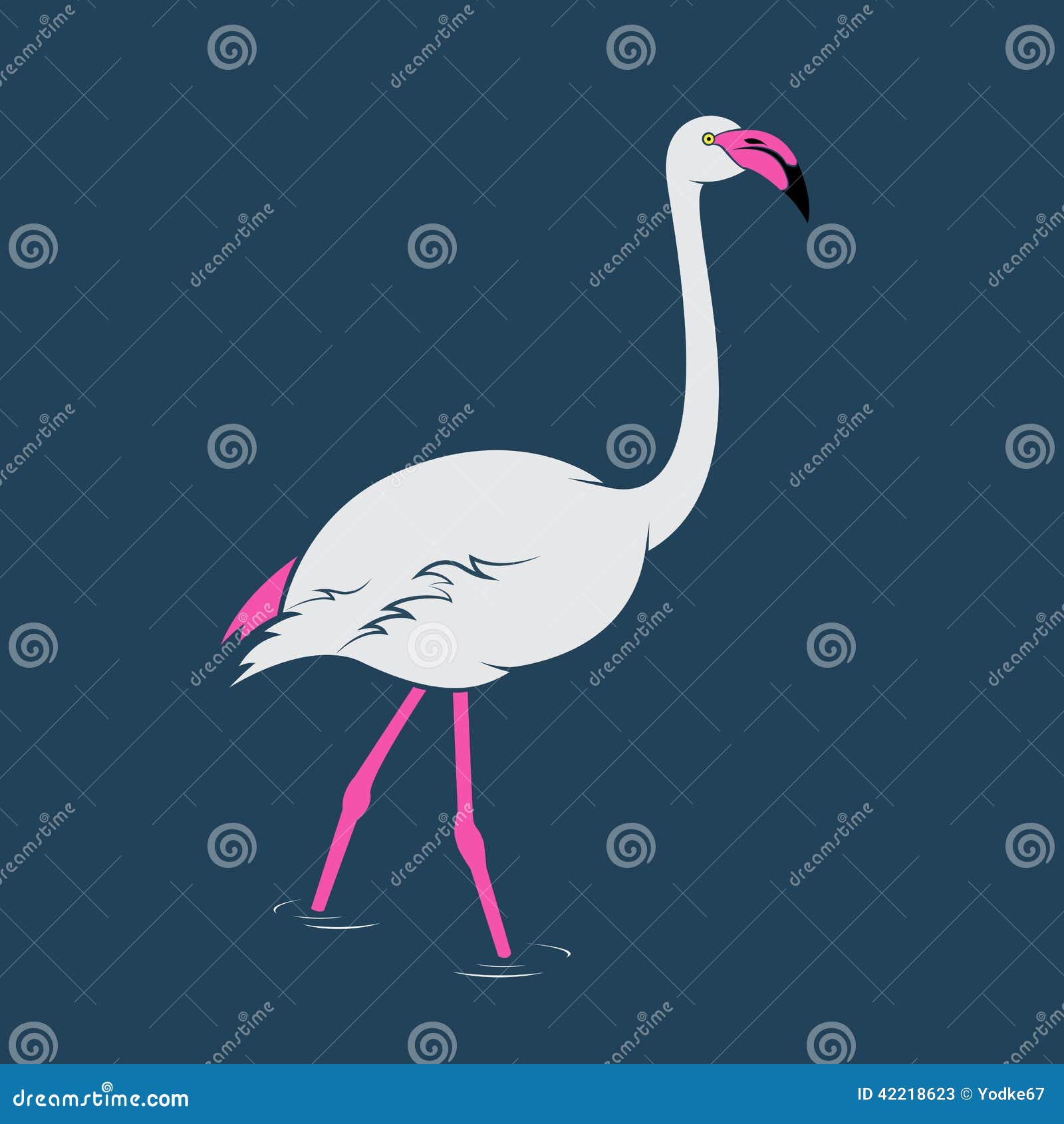 Vektorbild eines Flamingos vektor abbildung. Illustration von zeichen ...