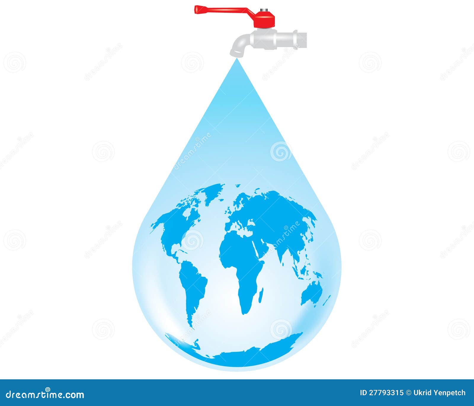 Vektorerde-Wassertropfen vektor abbildung. Illustration von gesund ...