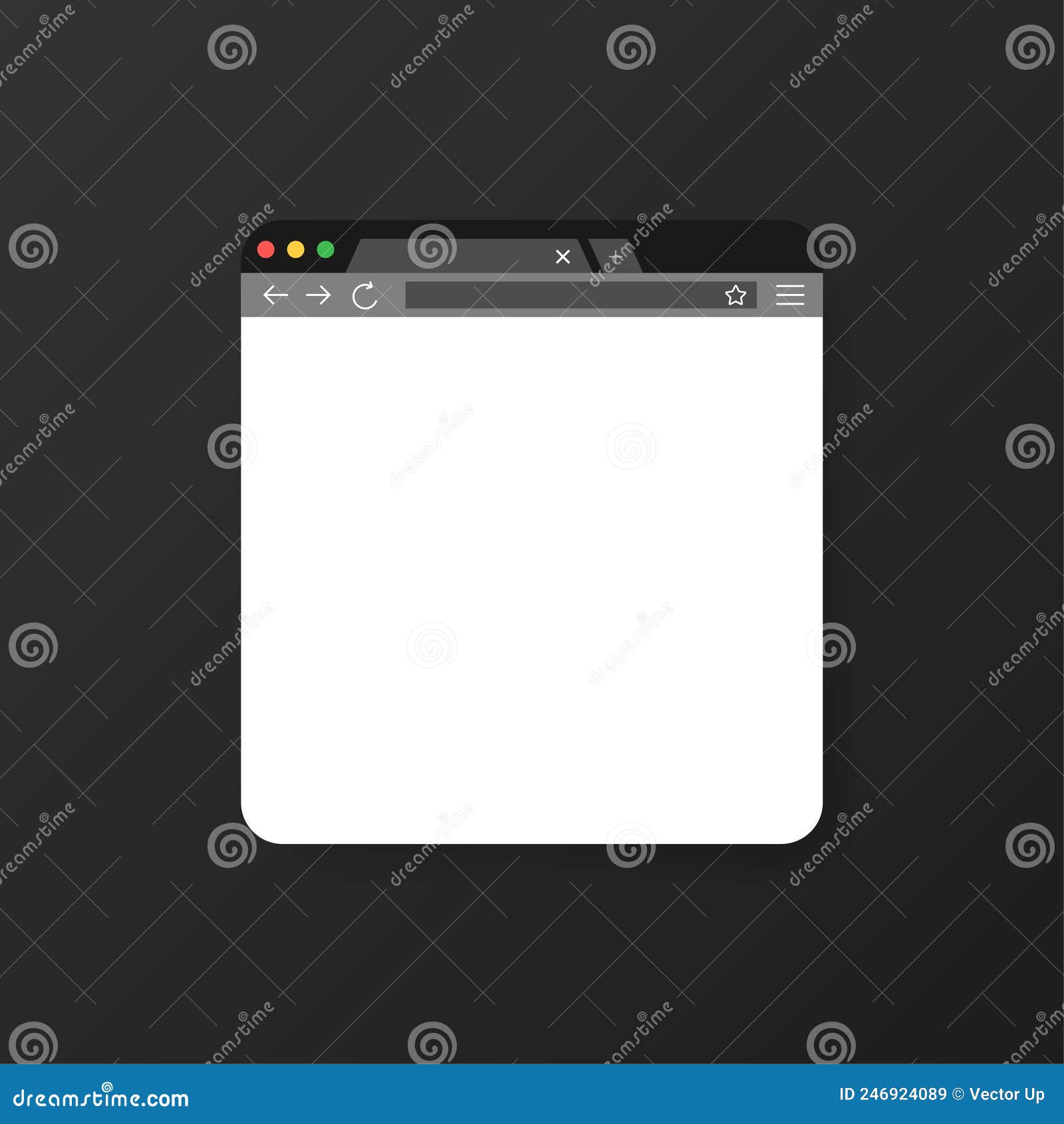 Vektorgrafik Des Browsers. Browser Oder Webbrowser in Flacher Form ...