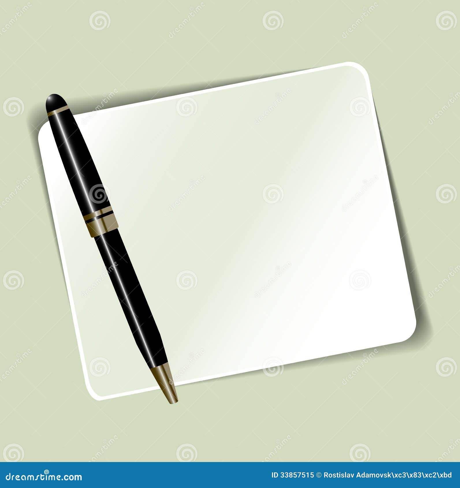 Vektorhintergrund Mit Papier Und Stift Vektor Abbildung - Illustration ...