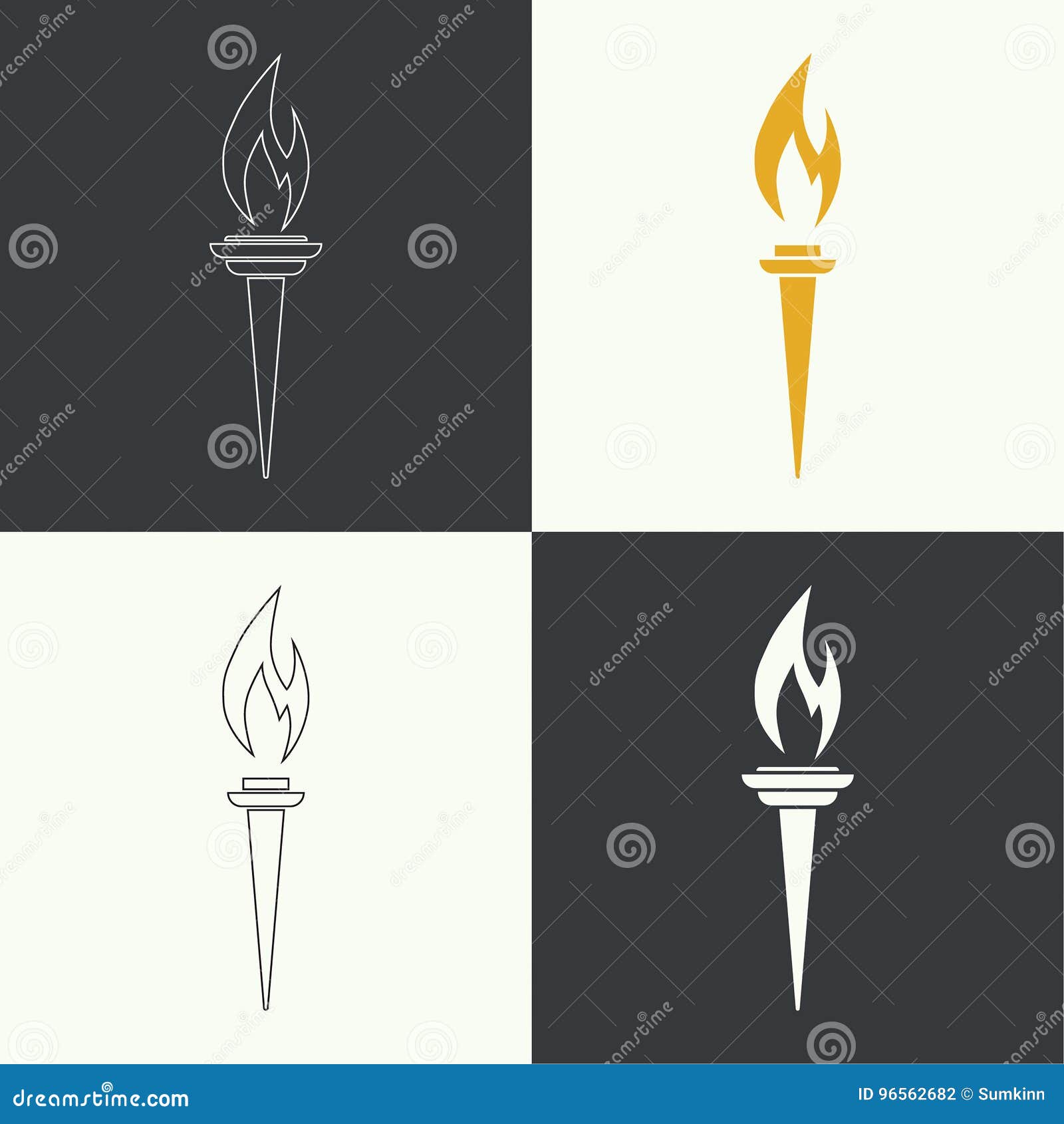 Vektorikone der Fackel vektor abbildung. Illustration von lodernd ...