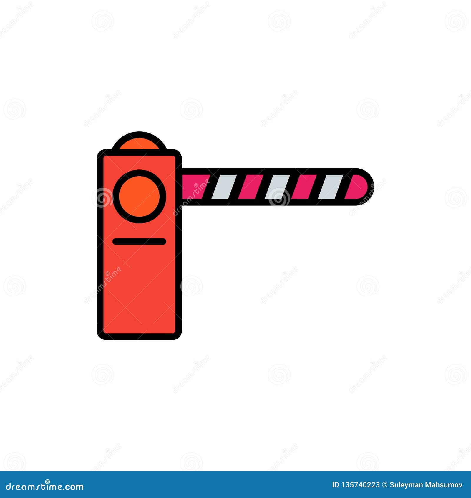 Vektorikonen-Zeichensymbol Der Sperre Flaches Vektor Abbildung ...