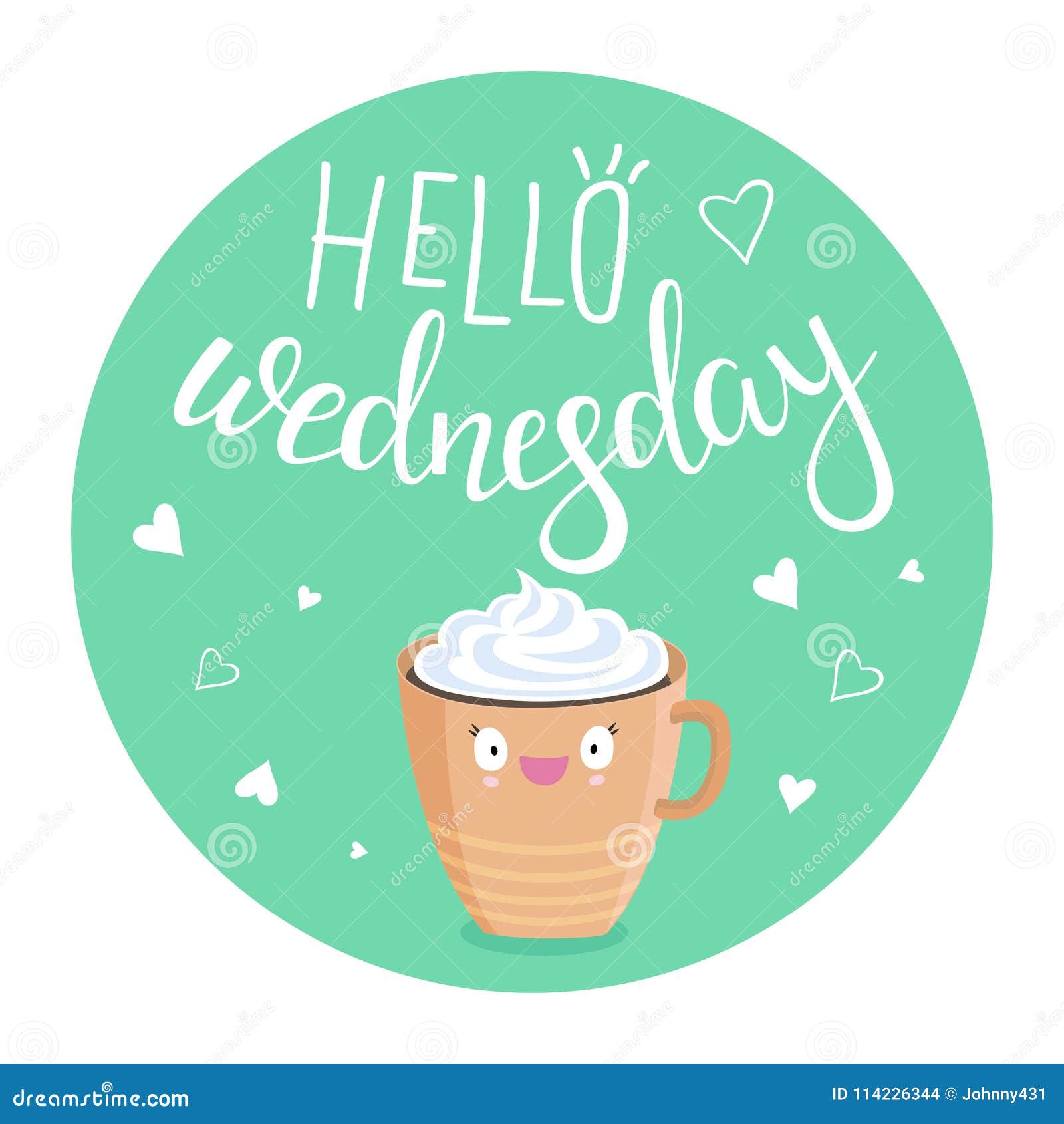 Vektorillustration Av Hello Onsdag Vektor Illustrationer - Illustration ...