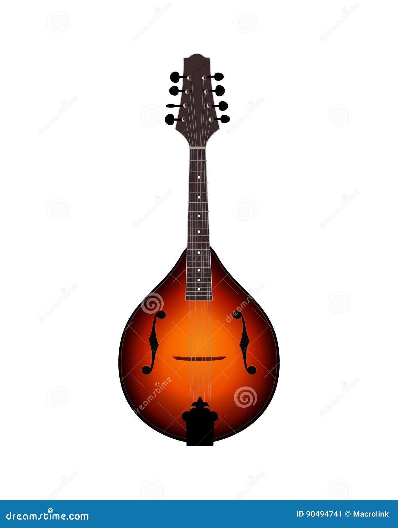 Vektorillustration Der Mandoline Vektor Abbildung - Illustration von ...