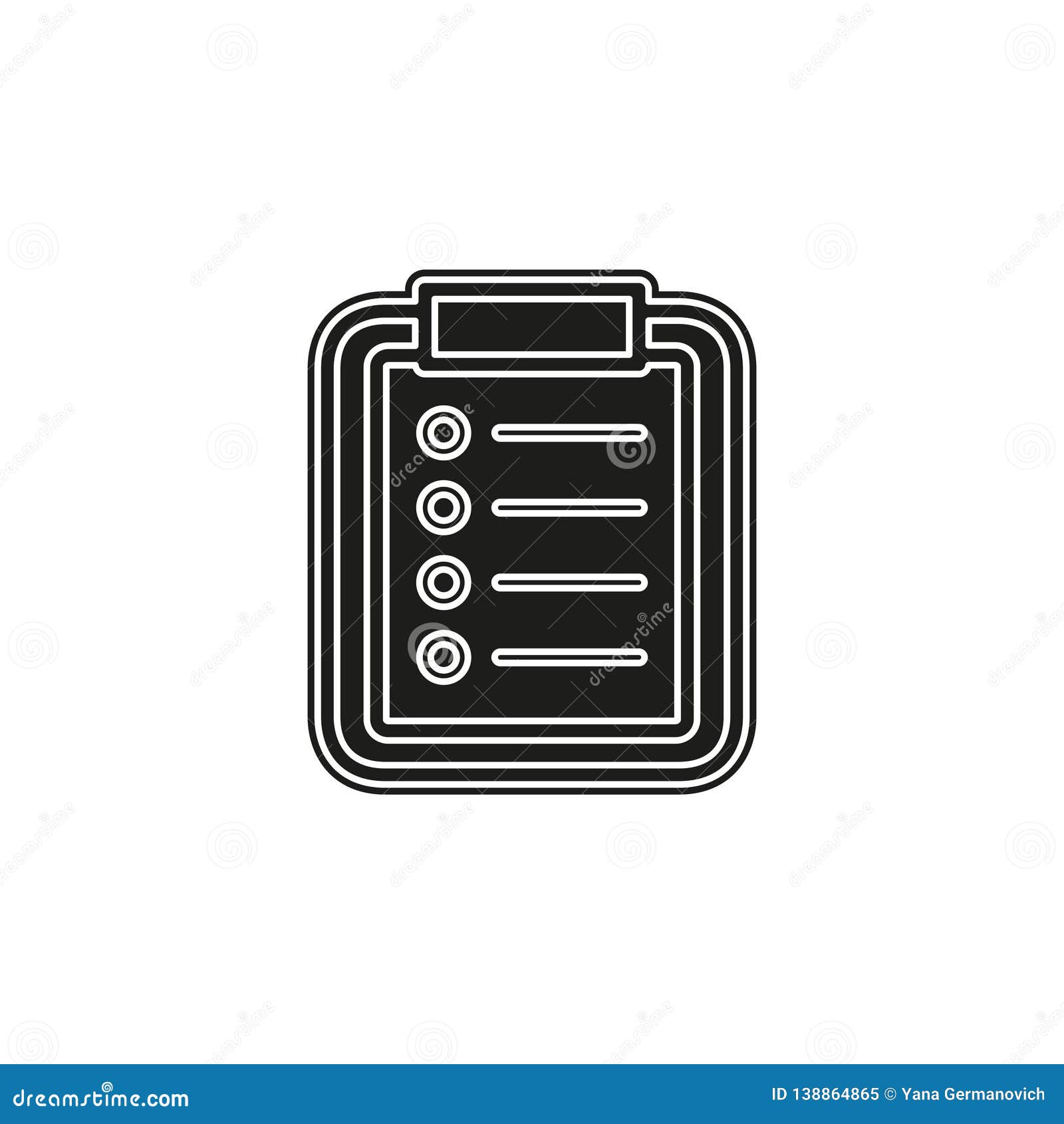 Vektorliste Ikone, Checkliste Stock Abbildung - Illustration von clips ...