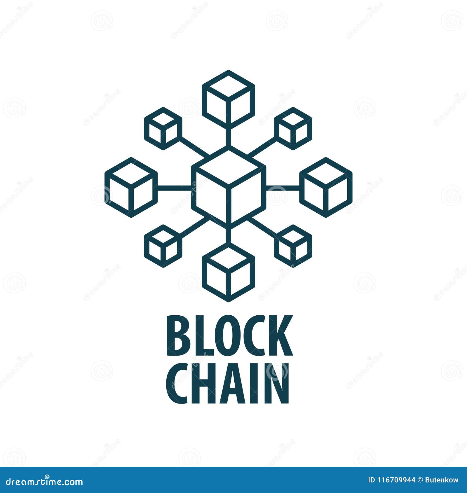Vektorlogo blockchain vektor abbildung. Illustration von abbildung ...