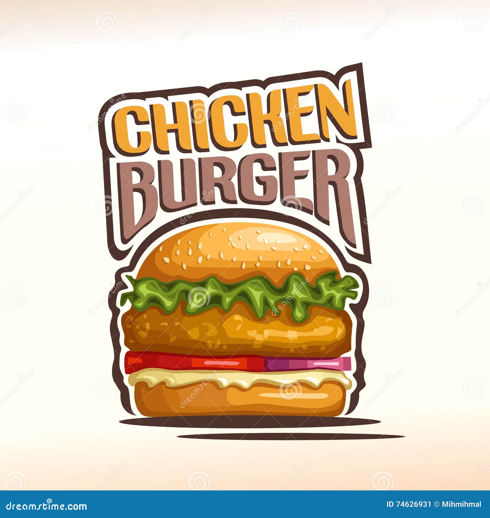 Vektorlogo chickenburger vektor abbildung. Illustration von ...