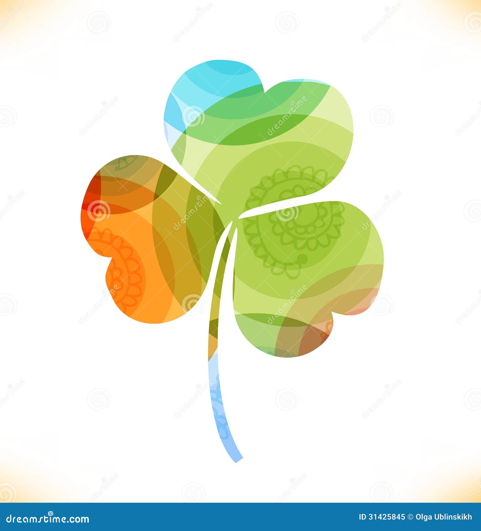Vektormehrfarbenklee, Klee vektor abbildung. Illustration von elemente ...