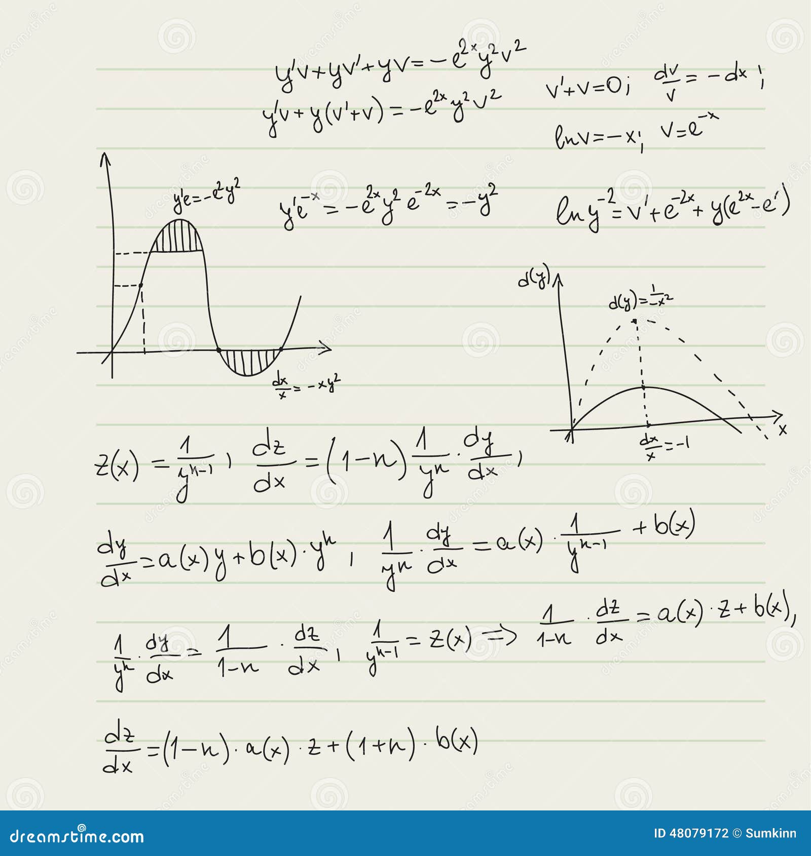 Vektormodell Med Matematiska Formler Vektor Illustrationer ...