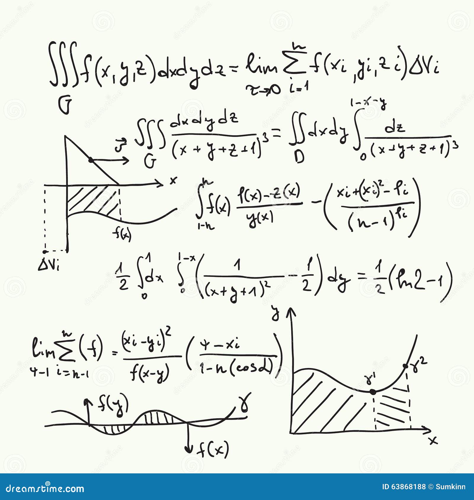 Vektormodell Med Matematiska Formler Vektor Illustrationer ...
