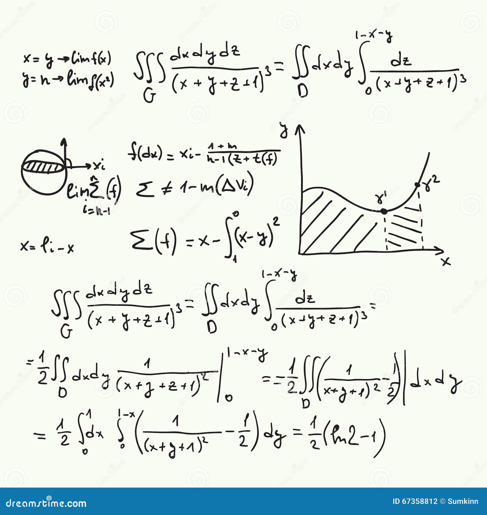 Vektormodell Med Matematiska Formler Vektor Illustrationer ...