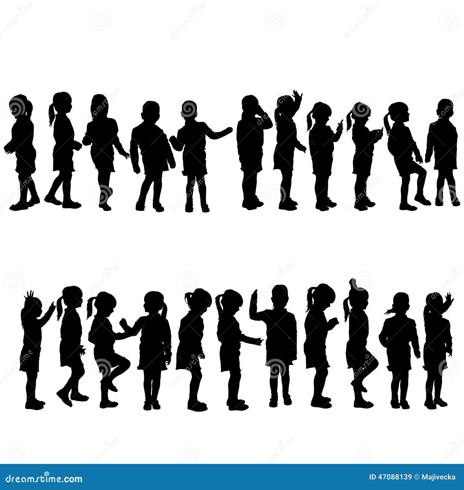 Vektorschattenbild Des Kindes Vektor Abbildung - Illustration von ...