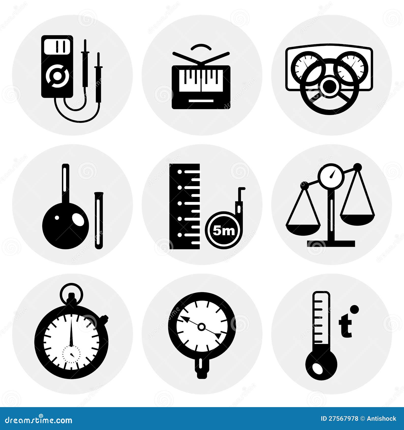 Vektorschwarze Messen-Ikonen Vektor Abbildung - Illustration von ...