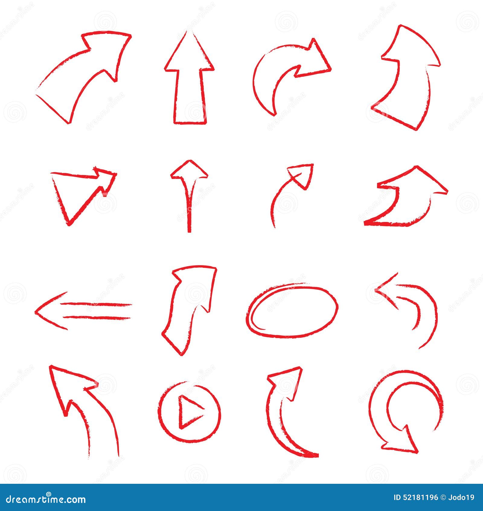 Vektorset rote Pfeile vektor abbildung. Illustration von plakat - 52181196