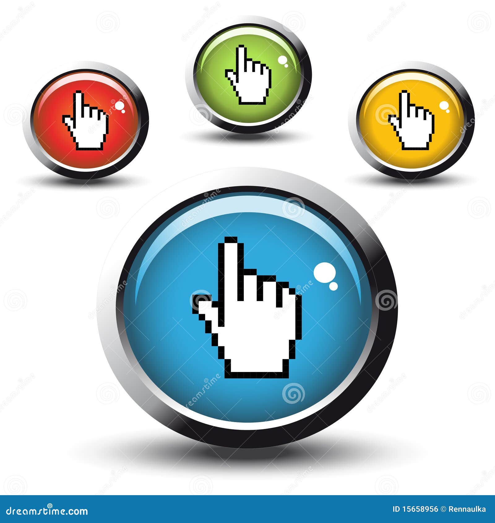 Vektortasten Mit Cursor Der Hand Stock Abbildung - Illustration von ...