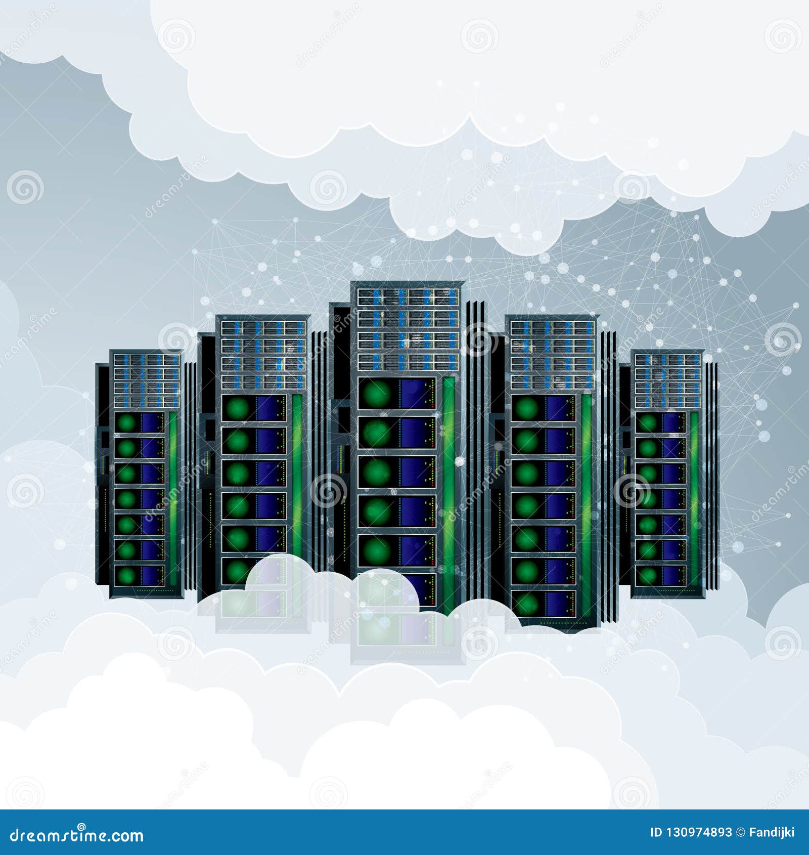 Vektorzeichnungs-Supercomputer Vektor Abbildung - Illustration von ...