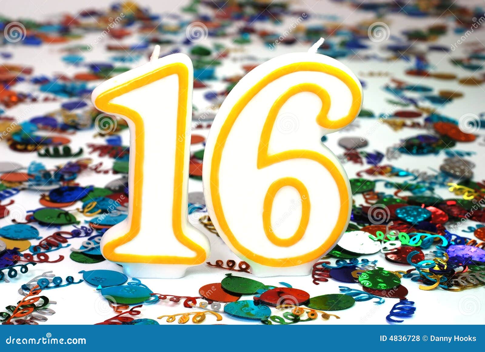 Vela De La Celebración - Número 16 Foto de archivo - Imagen de ...