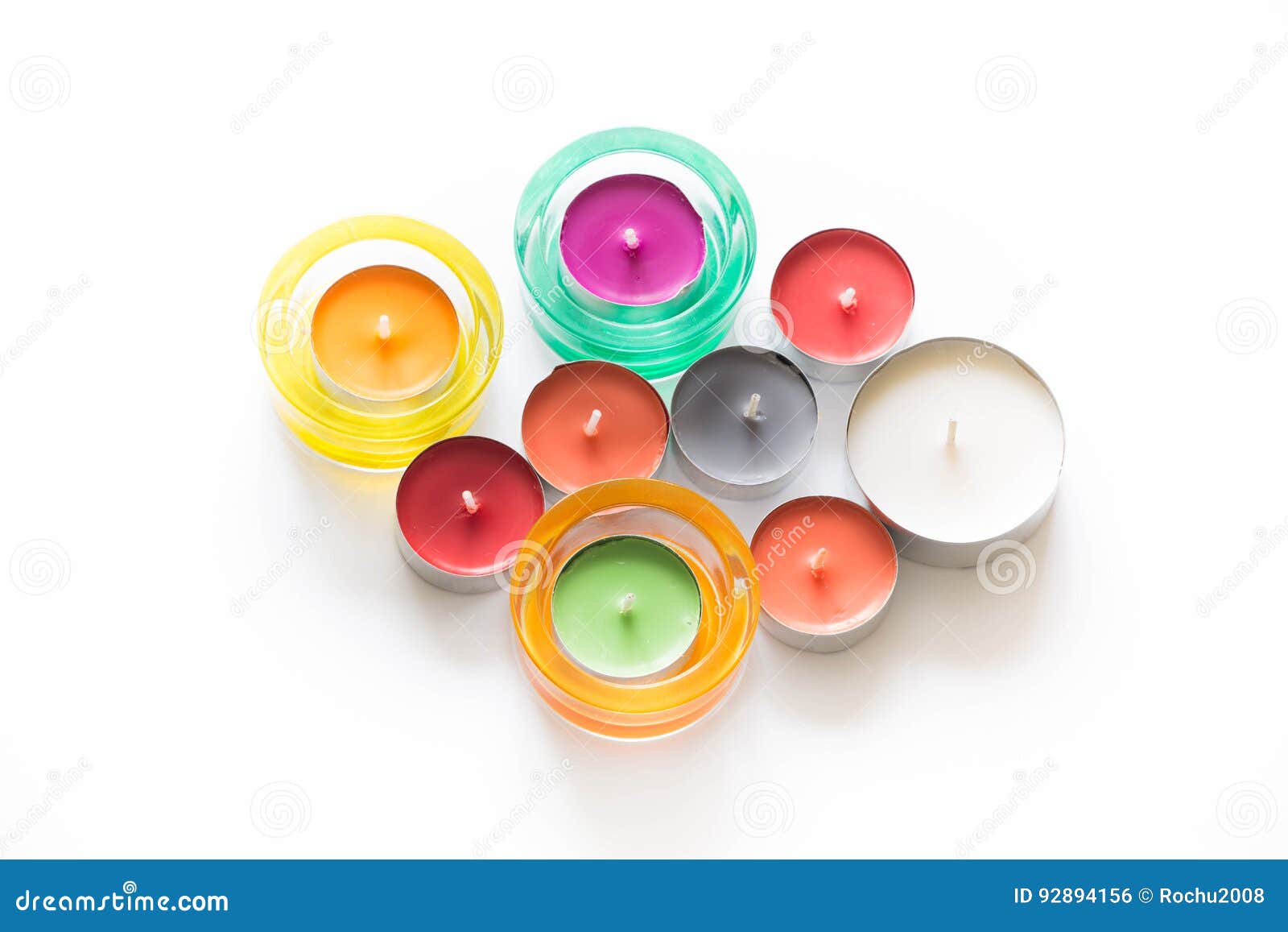 Velas Coloridas Isoladas No Fundo Branco Foto de Stock - Imagem de ...