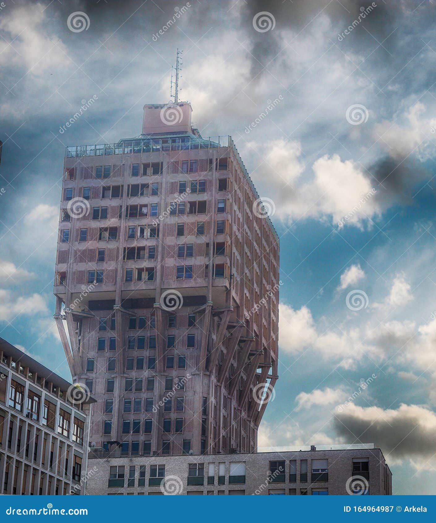 Velasca tower in Milan stock image. Image of torre, tower - 164964987