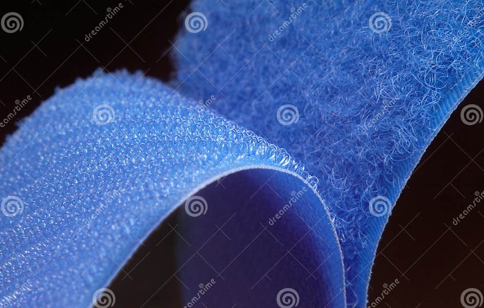 A Velcro Blue , Isolated on Black Stock Photo - Image of black, human ...