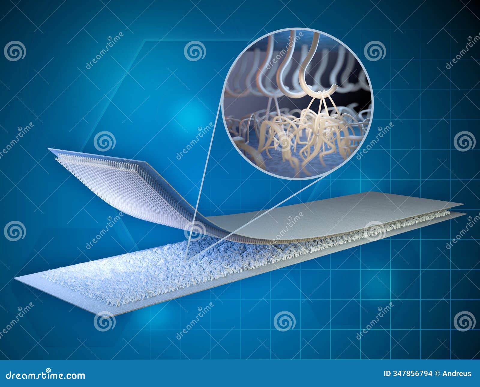 Velcro strip diagram stock illustration. Illustration of fuzzy - 347856794