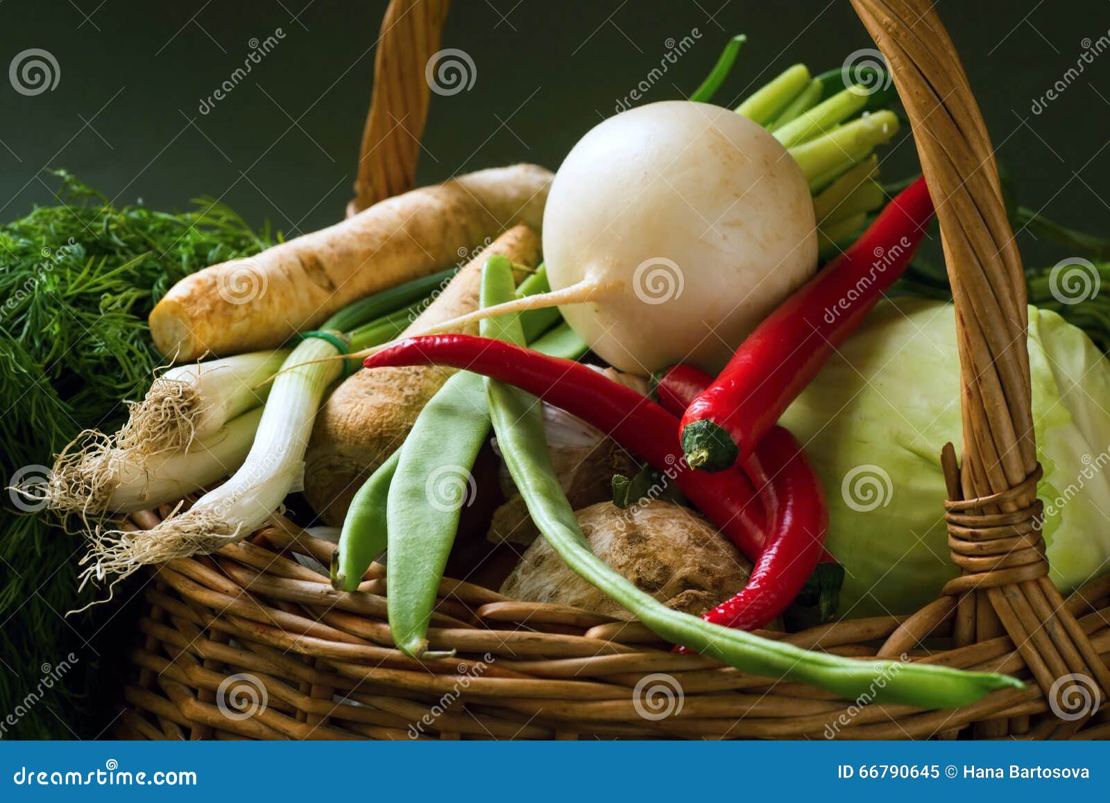 Vele Soorten Groente in Rieten Mand Stock Afbeelding - Image of ...