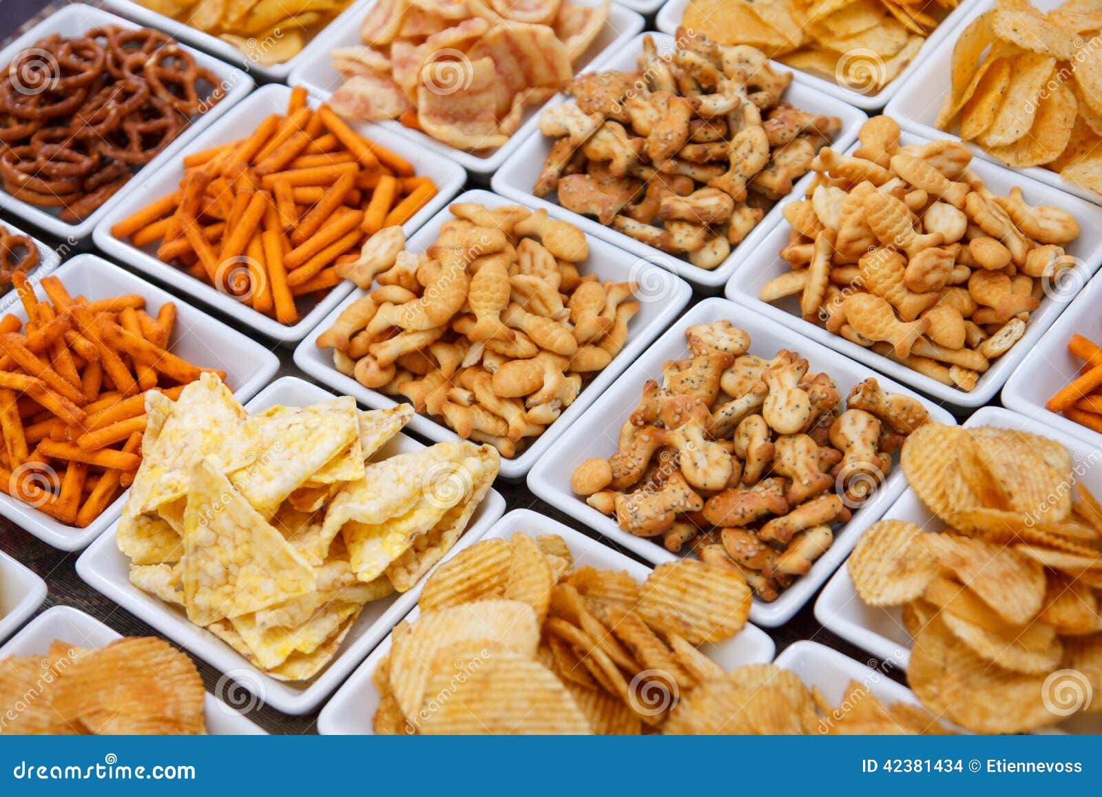 Vele Types Van Smakelijke Snacks Stock Foto - Image of spek, groep ...