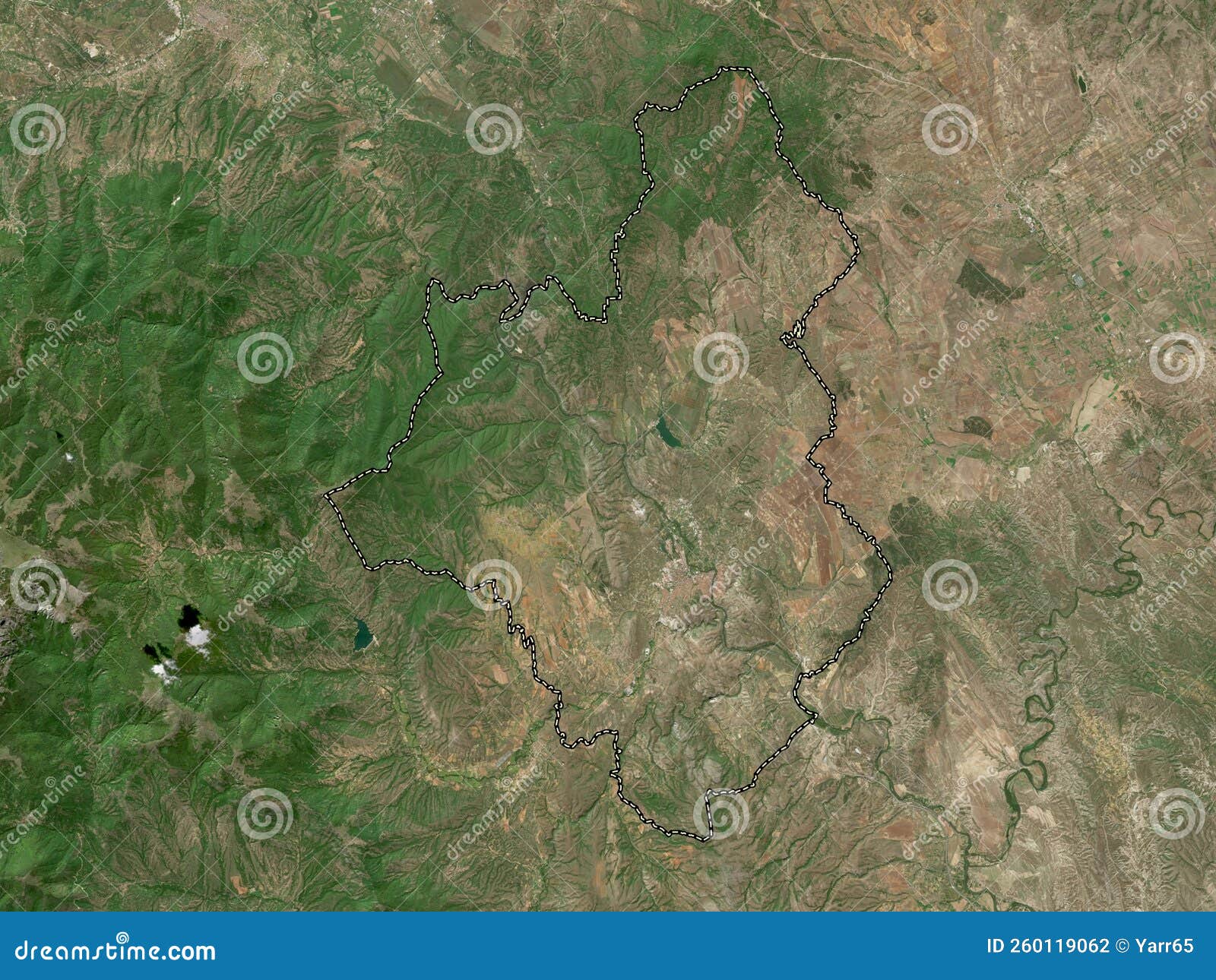 Veles, Macedonia. High-res Satellite. No Legend Stock Illustration ...