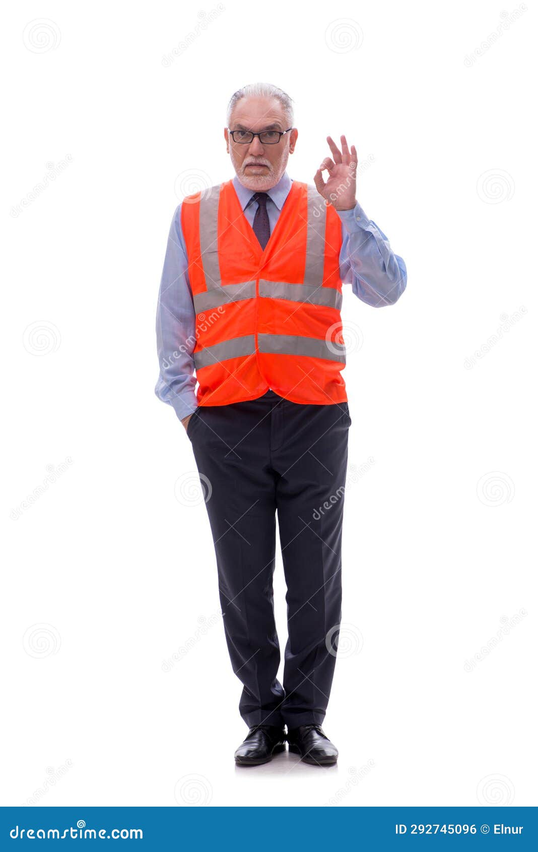 Velho Arquiteto Macho Isolado Em Branco Foto de Stock - Imagem de ...