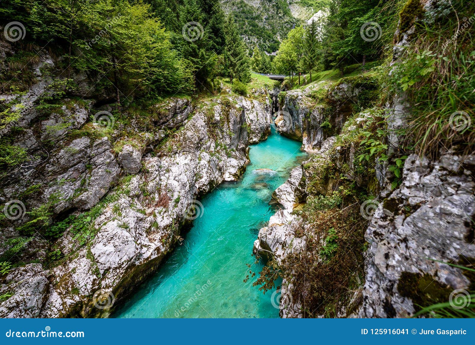 Velika Korita or Great Canyon of Soca River, Bovec, Slovenia. Stock ... Velika Korita or Great Canyon of Soca River, Bovec, Slovenia. Stock ...